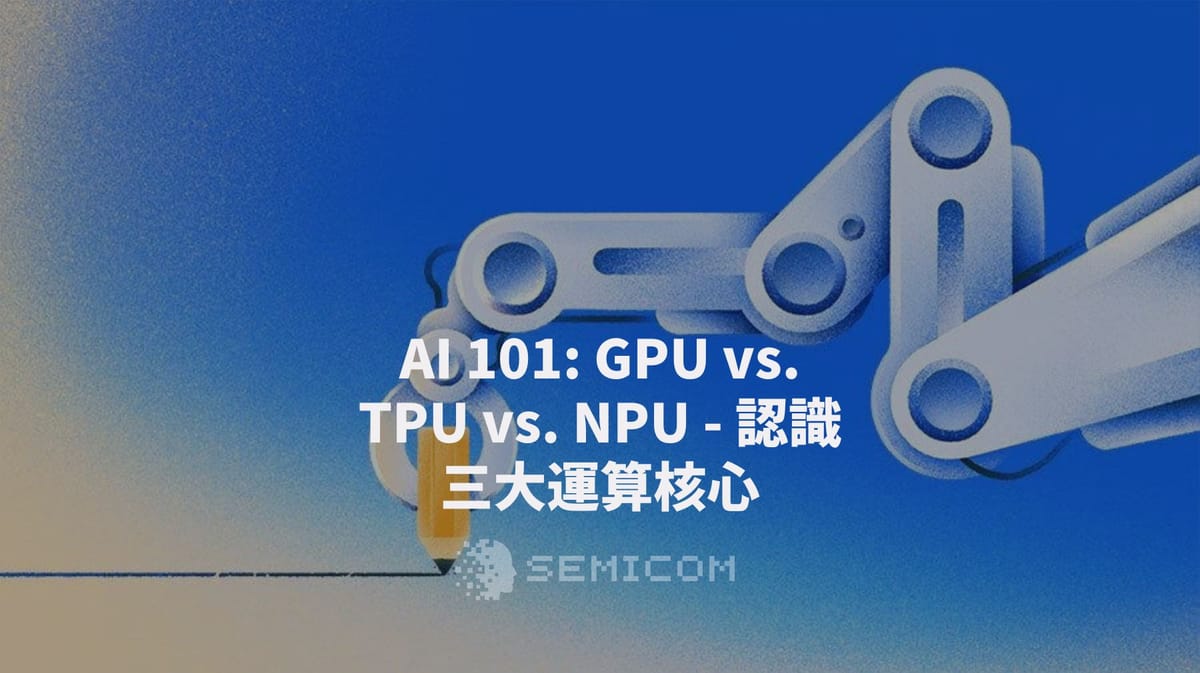 AI 101: GPU vs. TPU vs. NPU - 認識三大運算核心